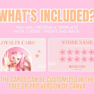 Pink and Peach Loyalty Card Template - Customer Punch Stamp Card - Edit ...