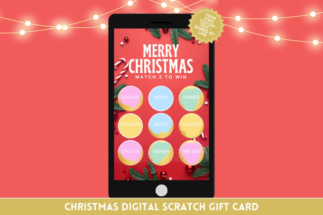 Christmas Digital Scratch off Card - Fun Surprise Gift Reveal Idea ...