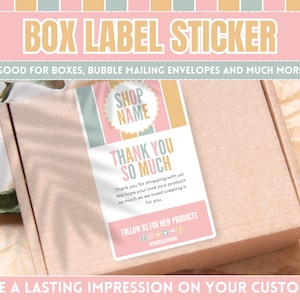 DIY Box Label Sticker Template - Box Seal Label Template for Fun ...
