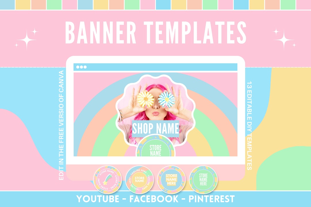 Cute Youtube Banner Templates - Facebook Cover Templates - Pinterest ...