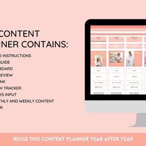 Peach Sunrise Social Media Planner | Google Sheets | Content Planner ...