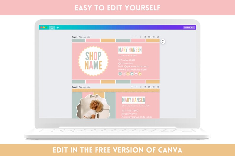 Pastel Email Signature Bundle - Set of 4 Editable Email Templates ...