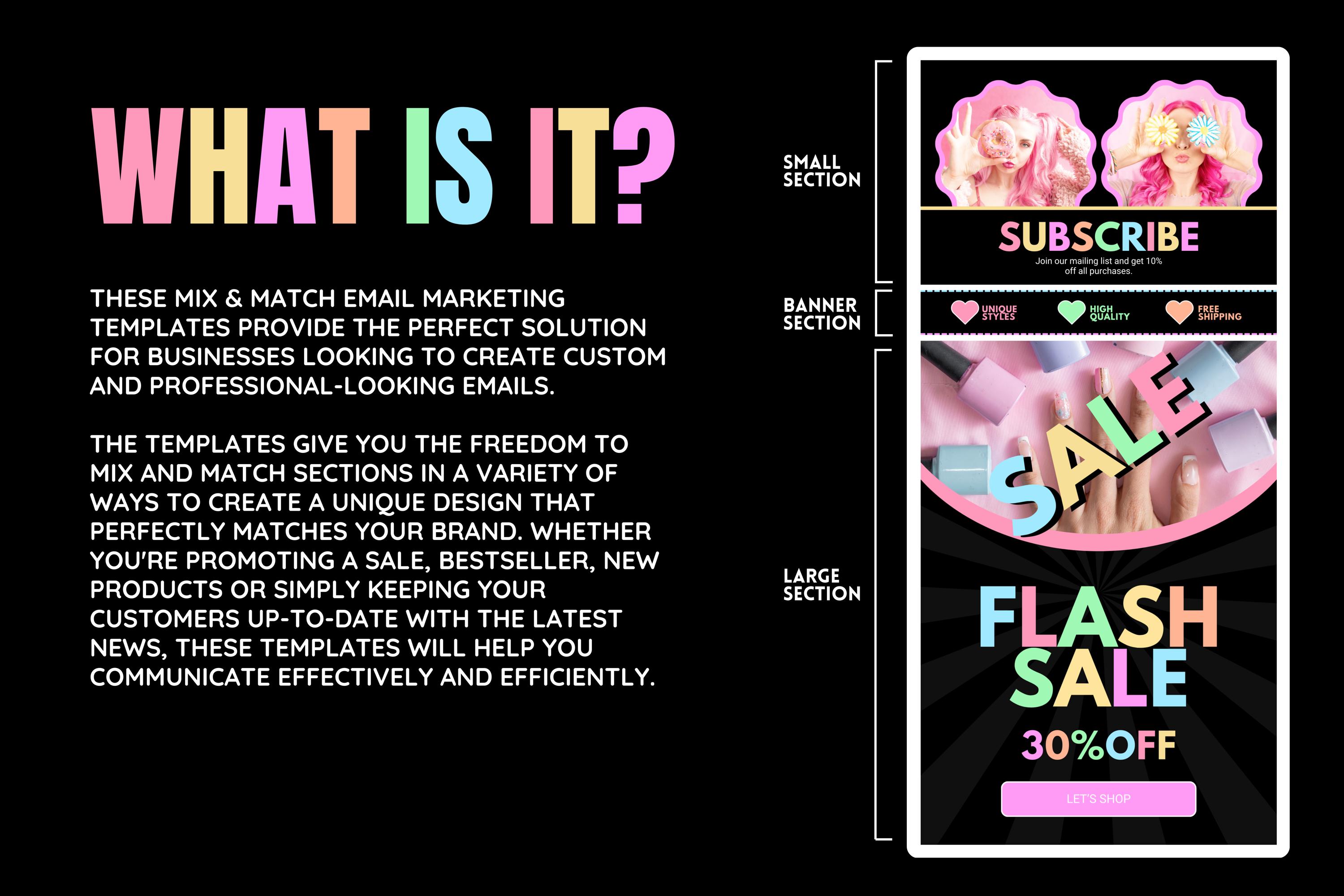 Newsletter Template Bundle - Pastel Neon Email Marketing Campaign Kit ...