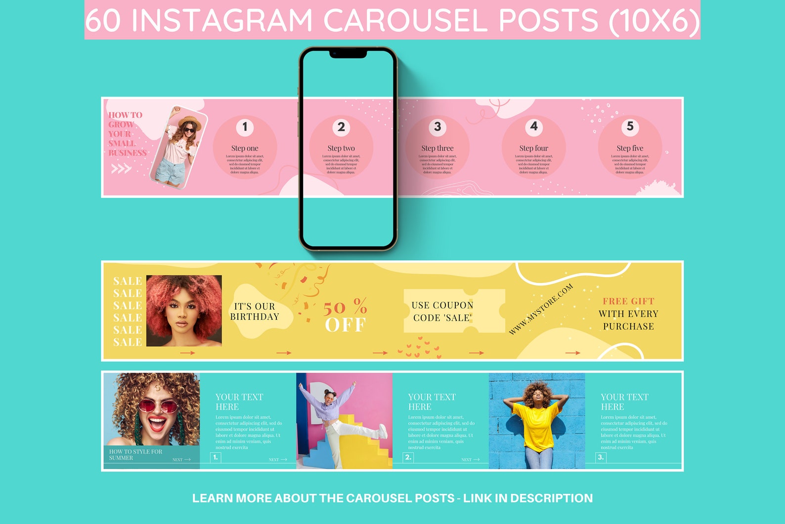 Instagram Mega Bundle Kit: Colorful Stories, Posts, Carousels, Quotes ...