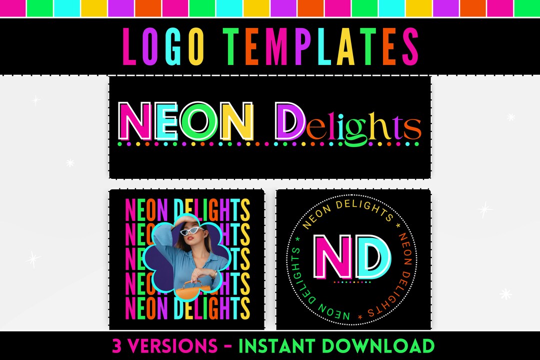 Neon Logo Templates DIY Neon Business Logo Templates Edit in Canva ...