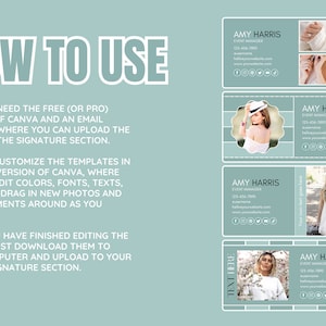 Feminine Email Signature Set - Bundle of 4 Editable Email Templates ...