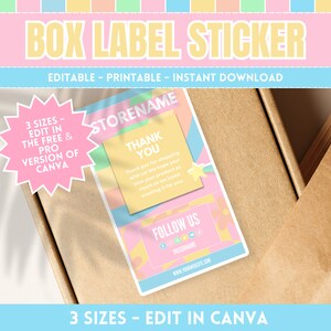 DIY Box Label Sticker Template - Box Seal Label Template for Fun ...