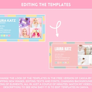Bright Email Signature Bundle - Set of 4 Cute Editable Email Templates ...