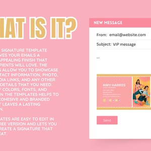 Cute Email Signature Bundle - Set of 4 Cute Editable Email Templates ...