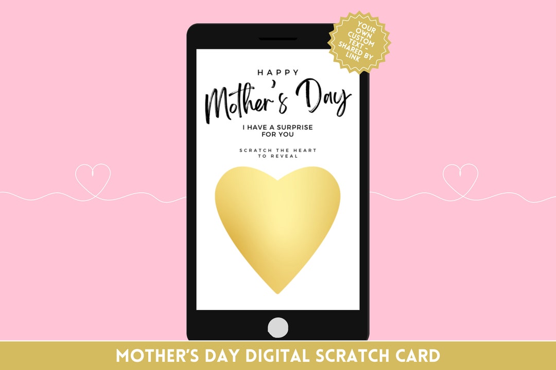Mother's Day Digital Scratch Card Mothers Day Gift Card Personalized ...