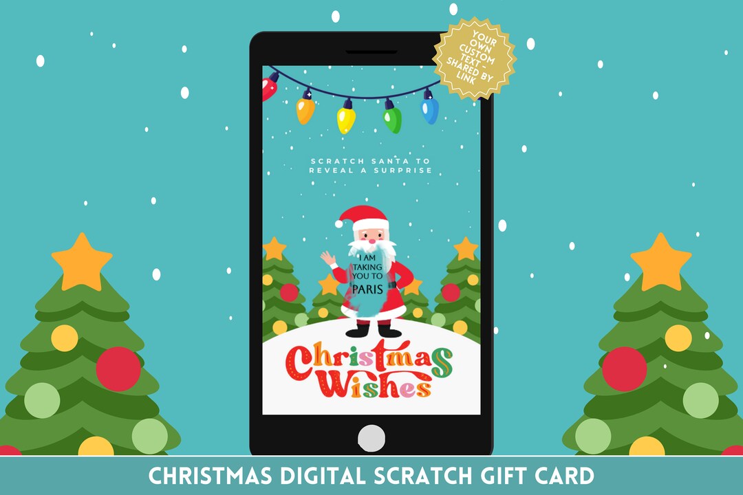 Christmas Digital Scratch off Card - Fun Surprise Gift Reveal Idea ...