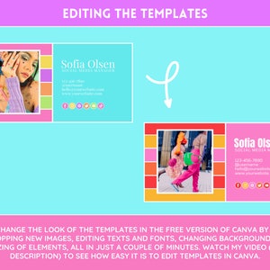 Colorful Email Signature Bundle - Set of 4 Editable Rainbow Email ...