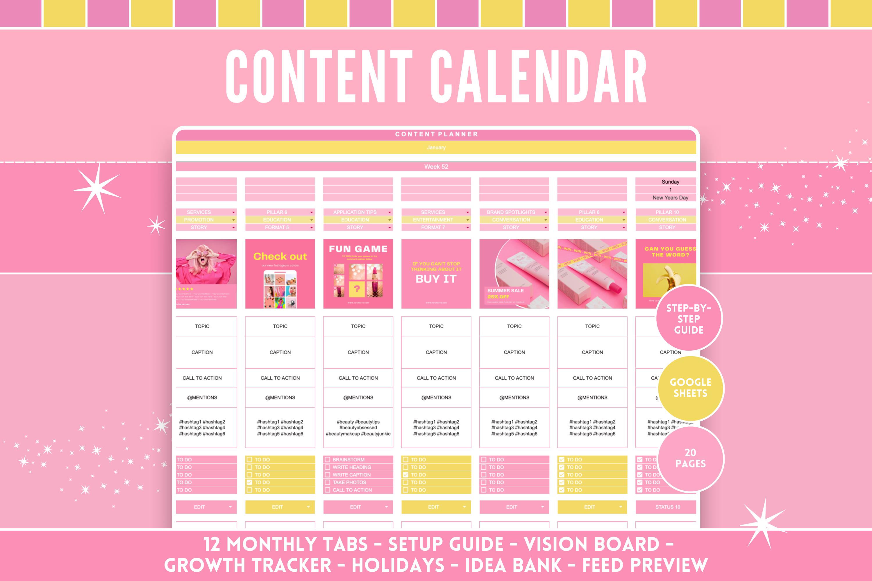 Social Media Content Planner - Organize and Boost Your Instagram Growth ...
