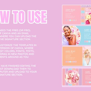 Fun Email Signature Set - Bundle of 4 Editable Email Templates - Edit ...
