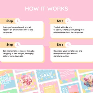 Bright Email Signature Bundle - Set of 4 Cute Editable Email Templates ...