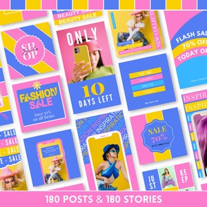 Instagram Template Bundle: Posts, Stories, Carousels, Quotes, Highlight ...