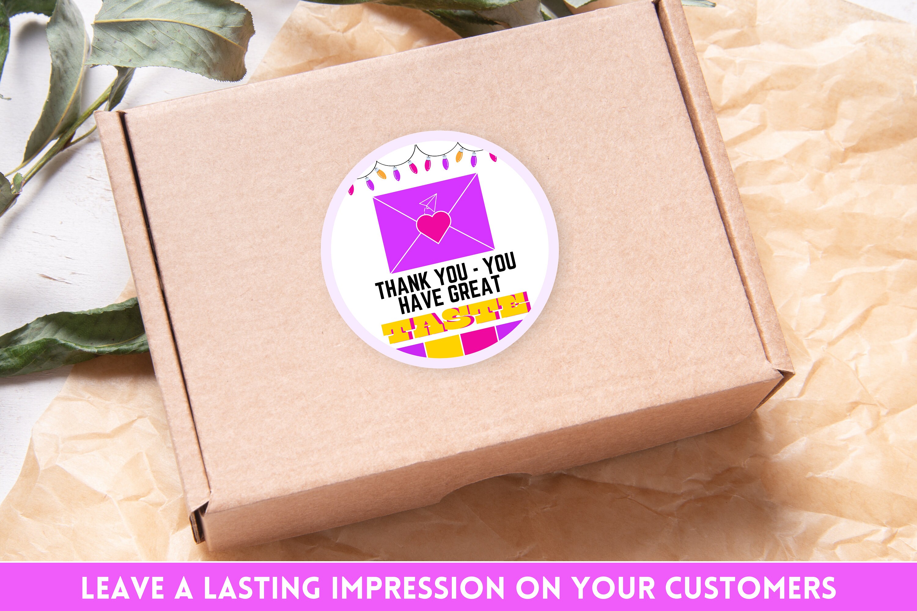 Cute Thank You Sticker Template - Label Template for Fun Packaging ...
