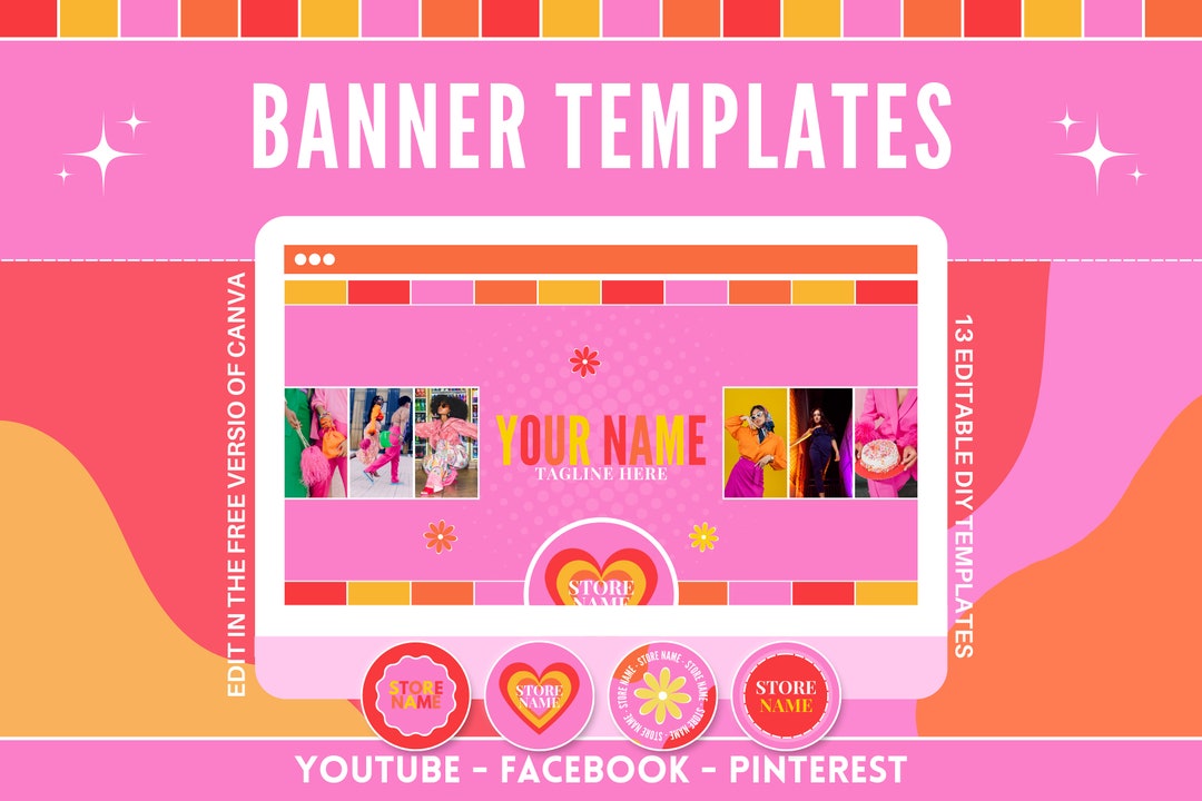 Cute Youtube Banner Templates - Facebook Cover Templates - Pinterest ...