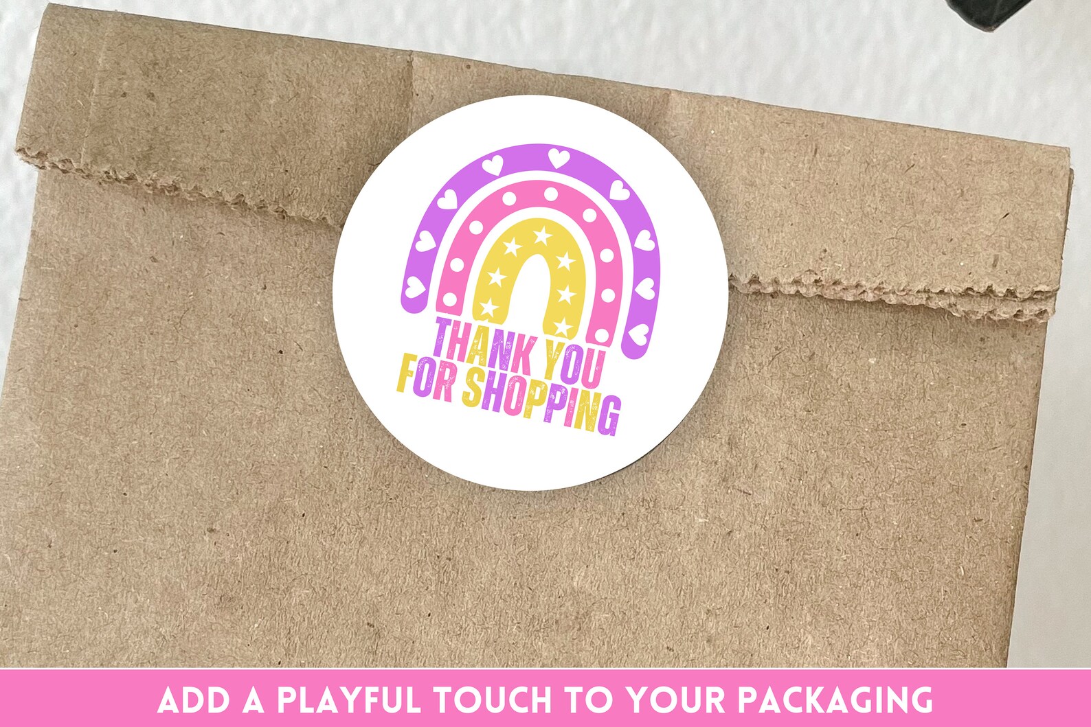 Cute Thank You Sticker Template - Label Template for Fun Packaging ...