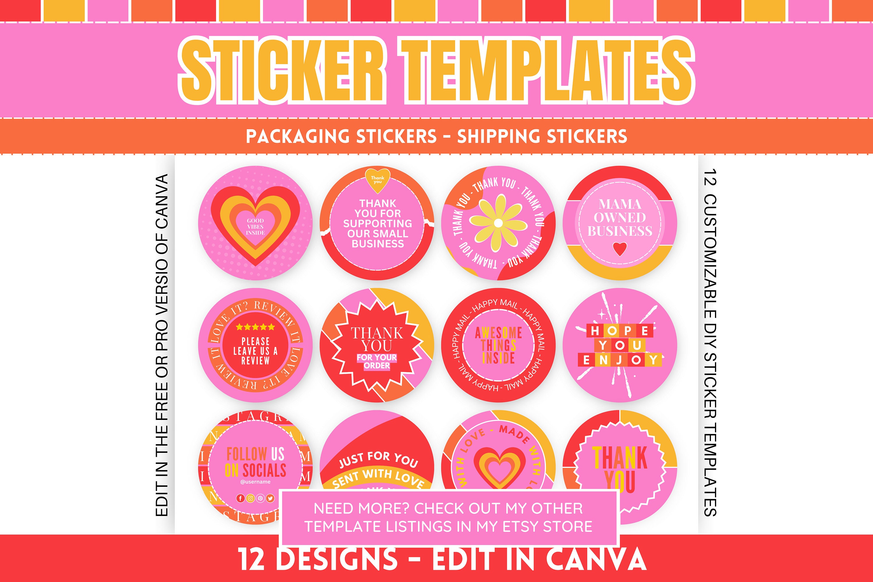 DIY Box Label Sticker Template - Box Seal Label Template for Fun ...