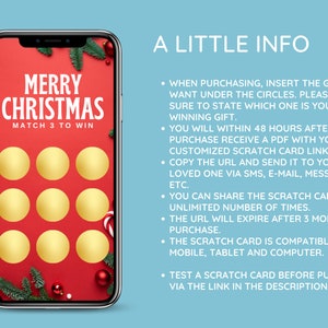 Christmas Digital Scratch off Card - Fun Surprise Gift Reveal Idea ...