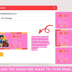 Colorful Email Signature Bundle - Set of 4 Editable Email Templates ...