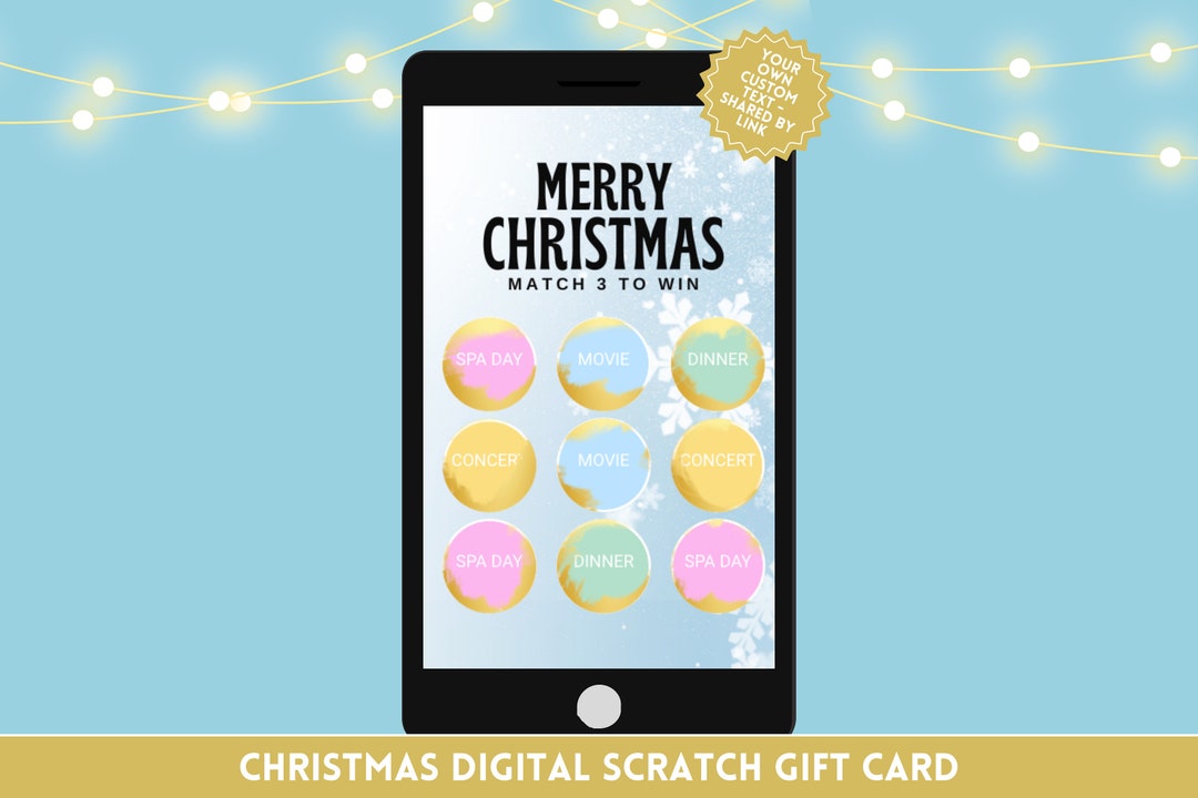 Christmas Digital Scratch off Card Fun Surprise Gift Reveal - Etsy UK