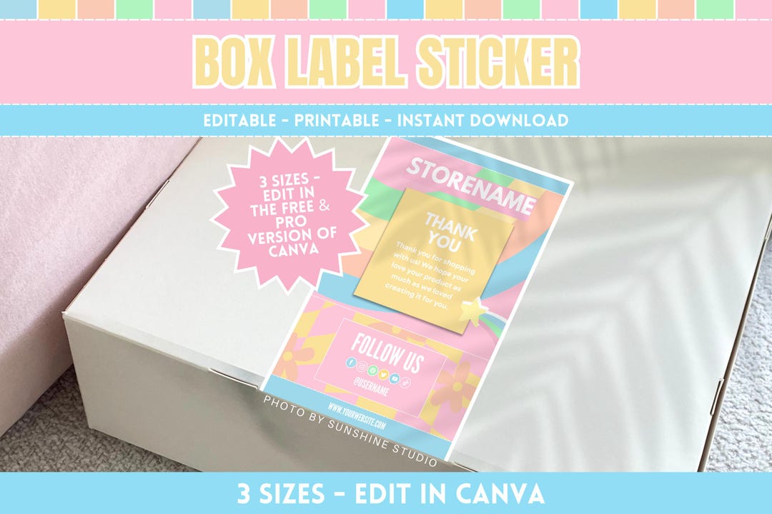 DIY Box Label Sticker Template - Box Seal Label Template for Fun ...