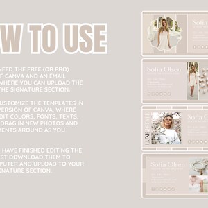 Boho Email Signature Bundle - Set of 4 Editable Peach Email Templates ...
