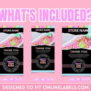 DIY Box Label Sticker Template - Pastel Neon Box Seal Label Template ...