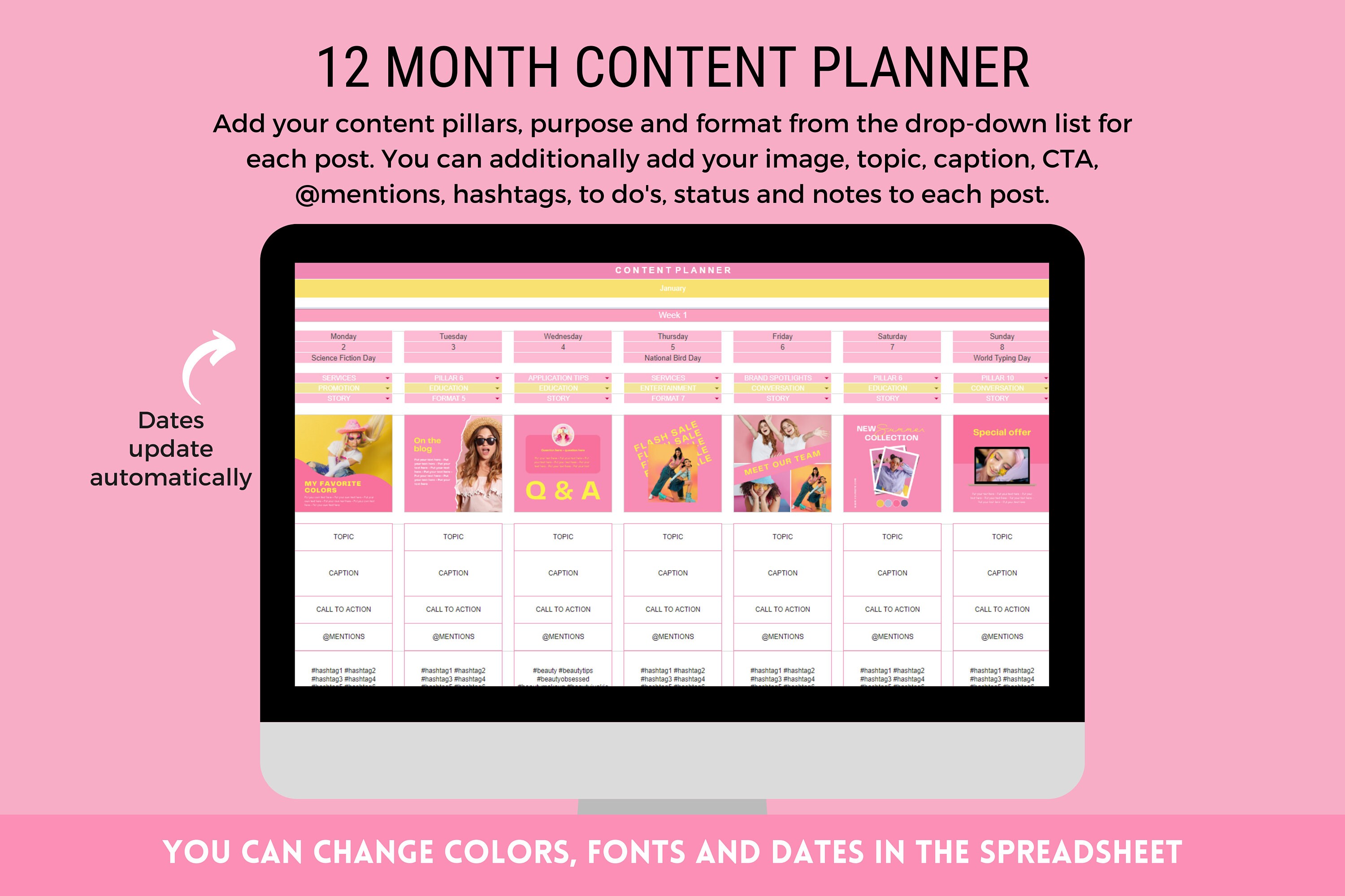 Social Media Content Planner - Organize and Boost Your Instagram Growth ...