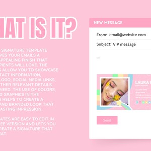 Bright Email Signature Bundle - Set of 4 Cute Editable Email Templates ...