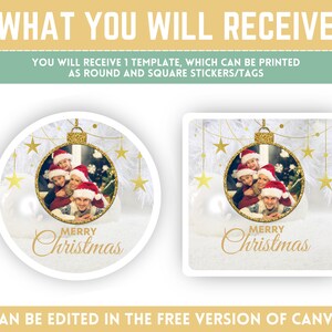 Christmas Sticker Template - Cute Portrait Label Template for Fun ...