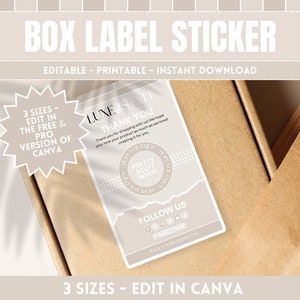 DIY Box Label Sticker Template - Box Seal Label Template for Fun ...
