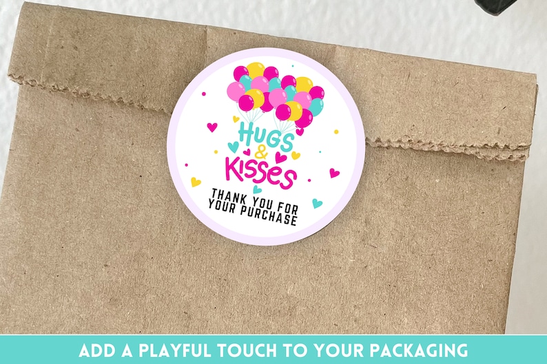 Cute Thank You Sticker Template - Label Template for Fun Packaging ...