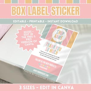 DIY Box Label Sticker Template - Box Seal Label Template for Fun ...