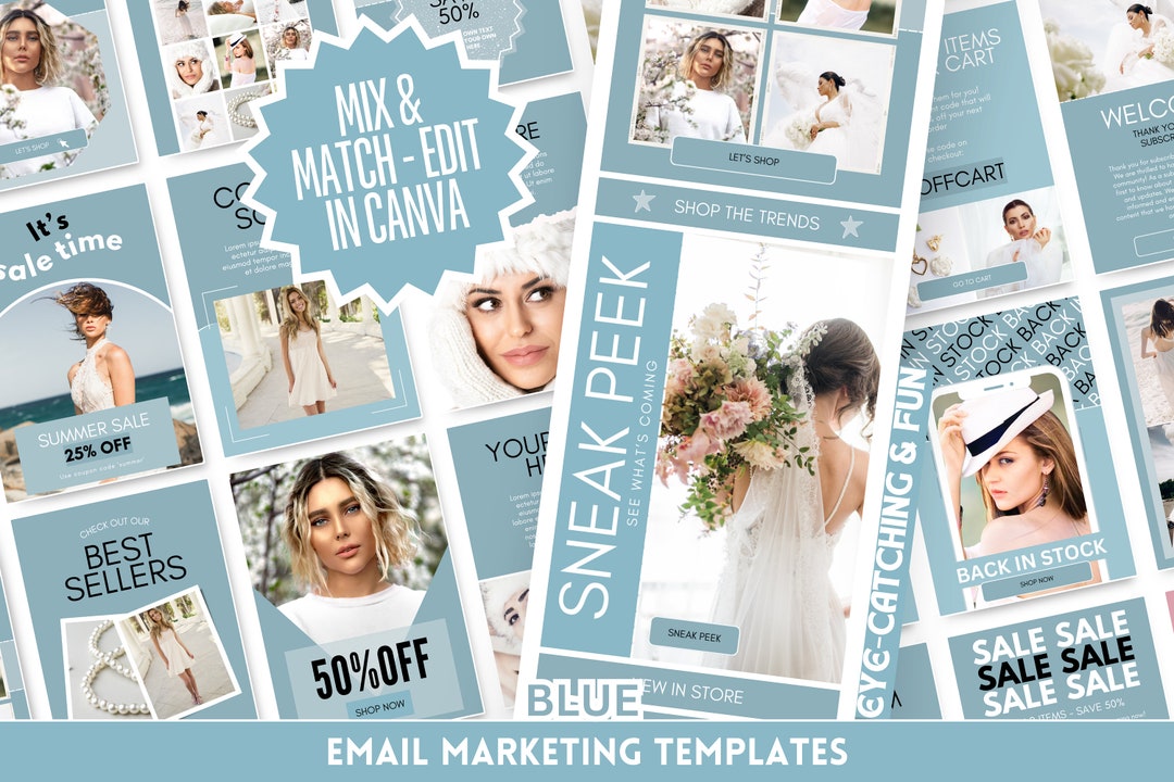 Newsletter Template Bundle - Cute Email Marketing Campaign Kit - Fun ...