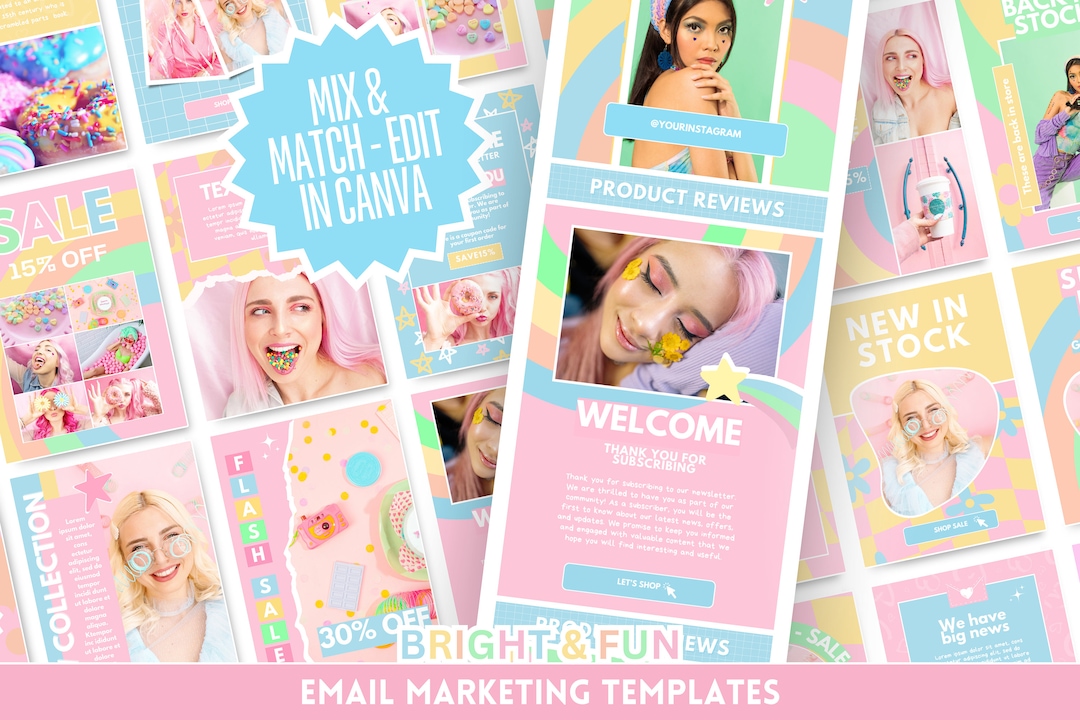 Cute Newsletter Template Set - Make Your Emails Stand Out With Fun and ...
