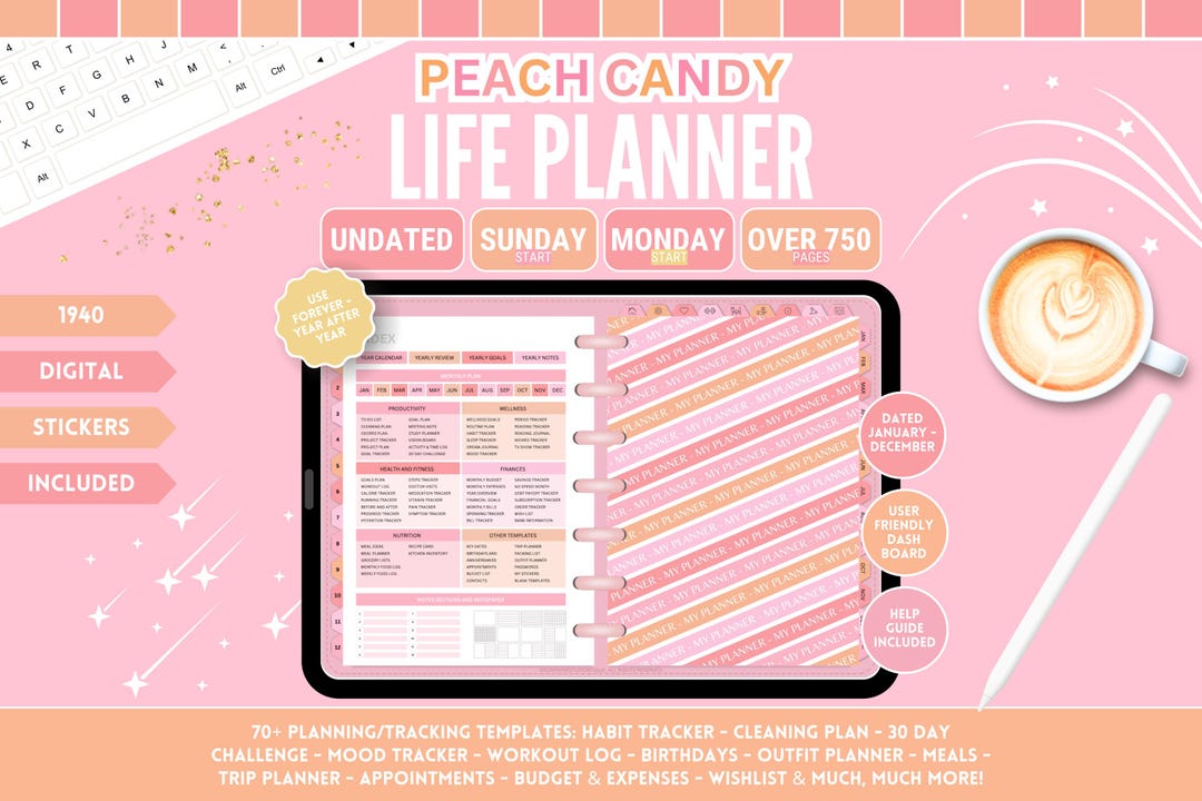 Life Digital Planner Perfect for Goodnotes and Notability - Hyperlinked ...