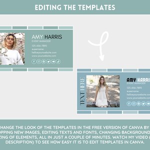Feminine Email Signature Set - Bundle of 4 Editable Email Templates ...