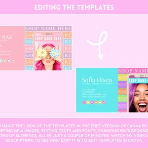 Fun Email Signature Set - Bundle of 4 Editable Email Templates - Edit ...