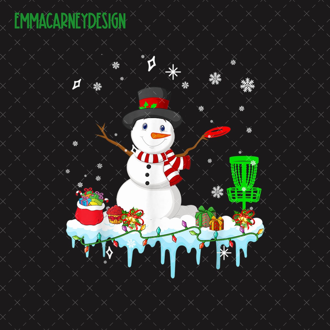 Snowman Playing Disc Golf Christmas Png Disc Golf Lover - Etsy
