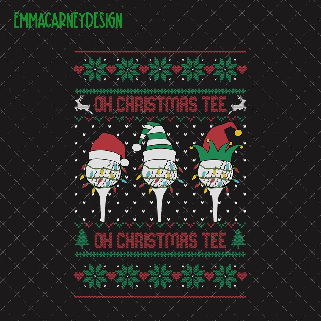 Oh Christmas Tee Golf Christmas Png Golf Christmas Lights - Etsy UK