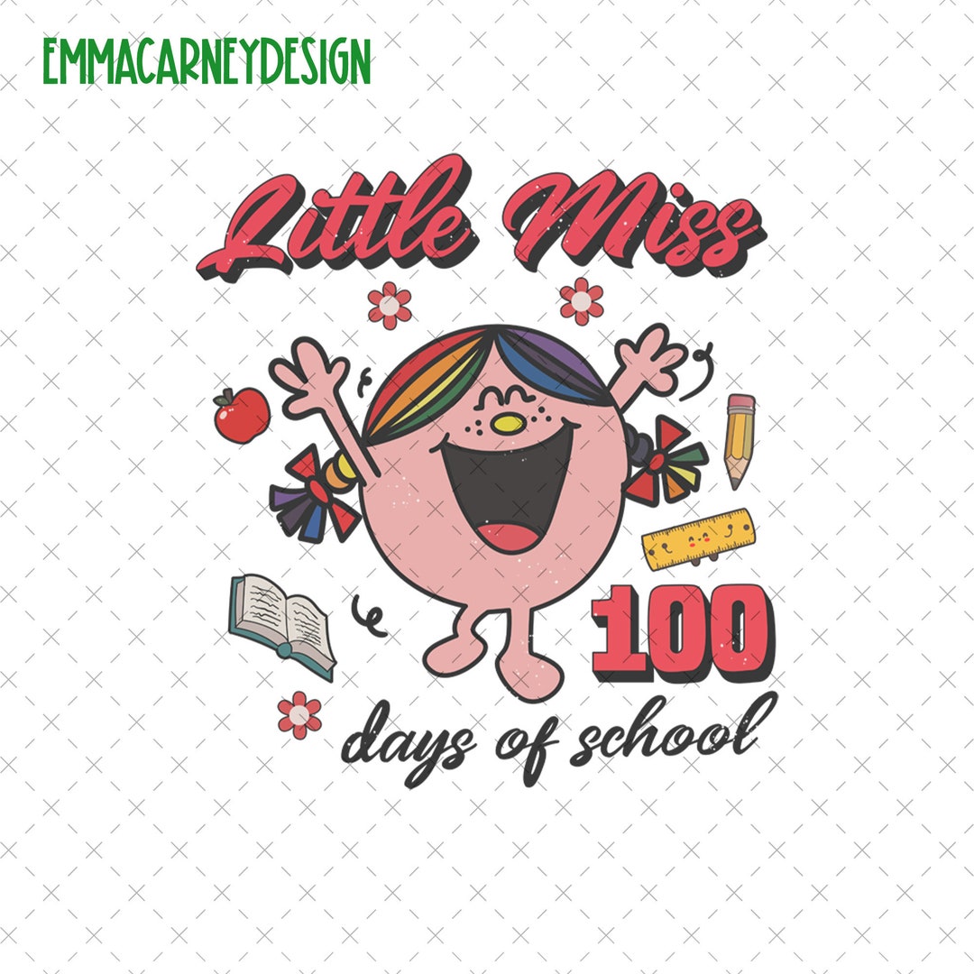 Little Miss 100 Days of School Png, Cute Little Girl Png, School Girl ...