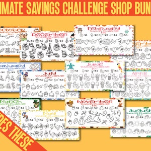 Ultimate Savings Challenges Bundle Printables and Games 120 A6, Letter ...