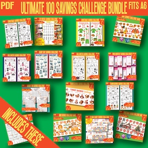 Ultimate Savings Challenges Bundle Printables and Games 120+ | A6 ...