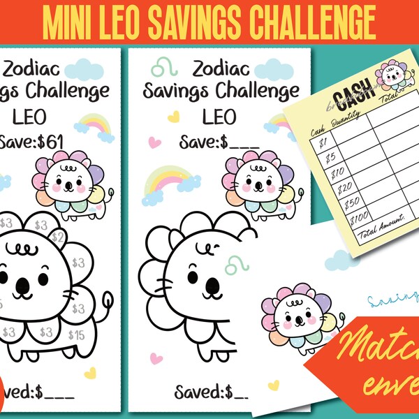 Leo Savings Challenges - Etsy