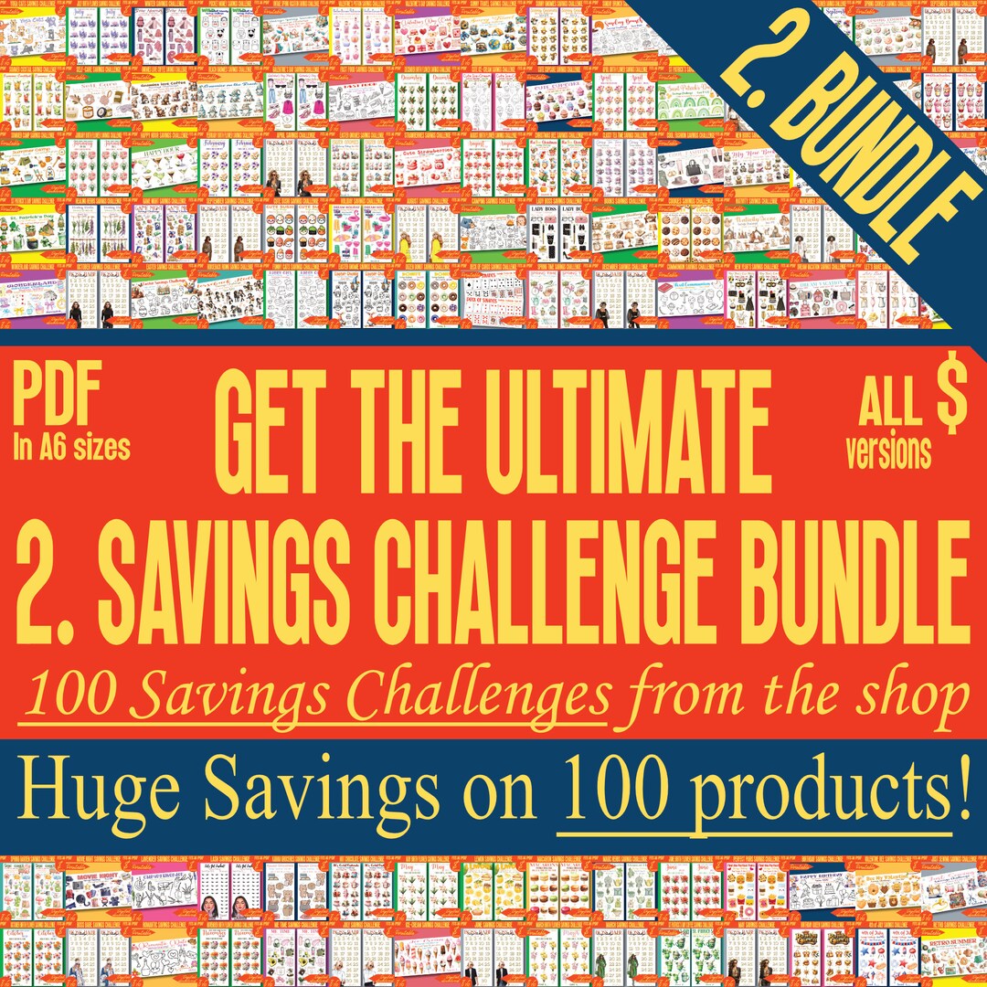 2. Ultimate Savings Challenges Bundle Printables and Games 120+ | A6 ...