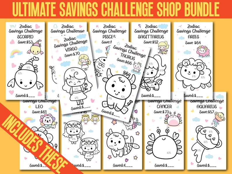 Ultimate Savings Challenges Bundle Printables and Games 120 - Etsy