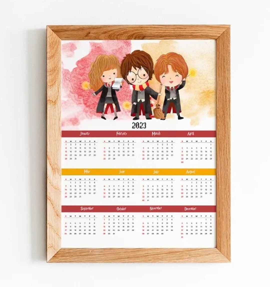 Gryffindor 2023 Calendar Printable - Etsy